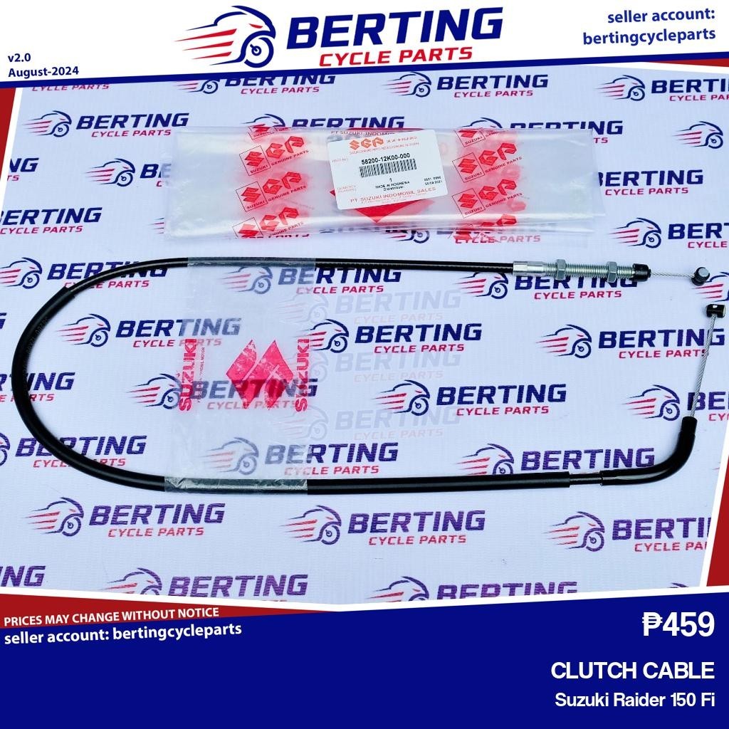 SGP CLUTCH CABLE Suzuki Raider 150 Fi Genuine 58200-12K00-000 | Shopee ...