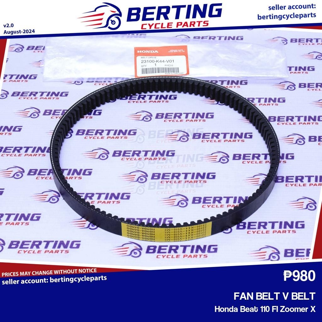 FAN BELT V BELT Honda Beat 110 FI Zoomer X Genuine 23100-K44-V01 ...