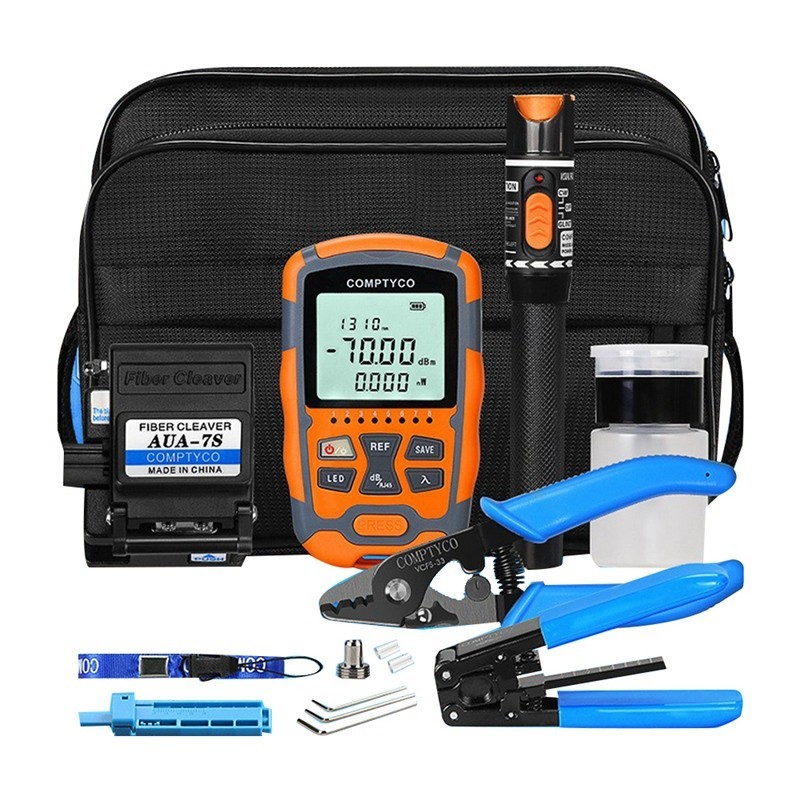 웃COMPTYCO Optical Fiber Cold Splicing Kit Set With Fiber Cleaver AUA-M7 ...