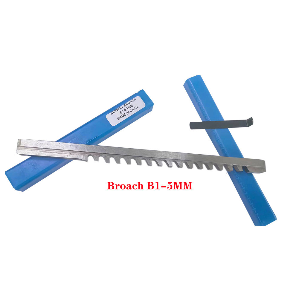 ☂5mm B1 Push-Type Keyway Broach Metric Sized with Shim High Speed Steel Cutting Tool for CNC Mac ...
