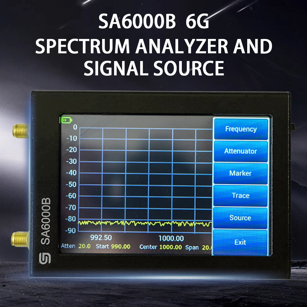 ⊰SA6000B 2 in 1 Handheld Spectrum Analyzer & Signal Generator RF Signal Source Used as Mobile Ph ...
