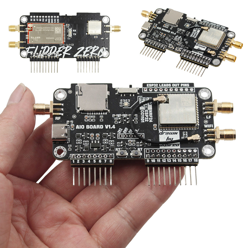 ⋚For Flipper Zero Multiboard Expansion Board 3 in 1 WiFi NRF24 + ESP32 Expansion High Gain ...