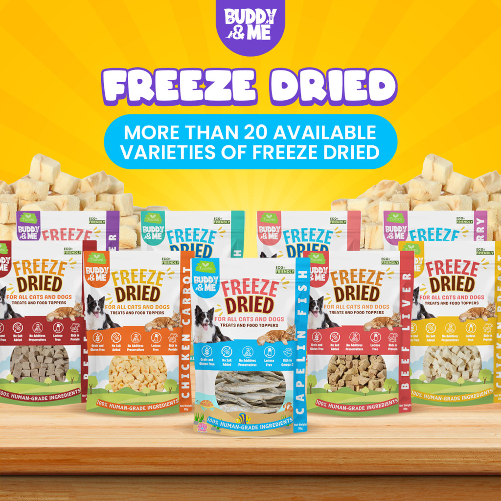 Buddy and Me Freeze Dried Treats Poultry, Duck, Seafood and Meat Series ...