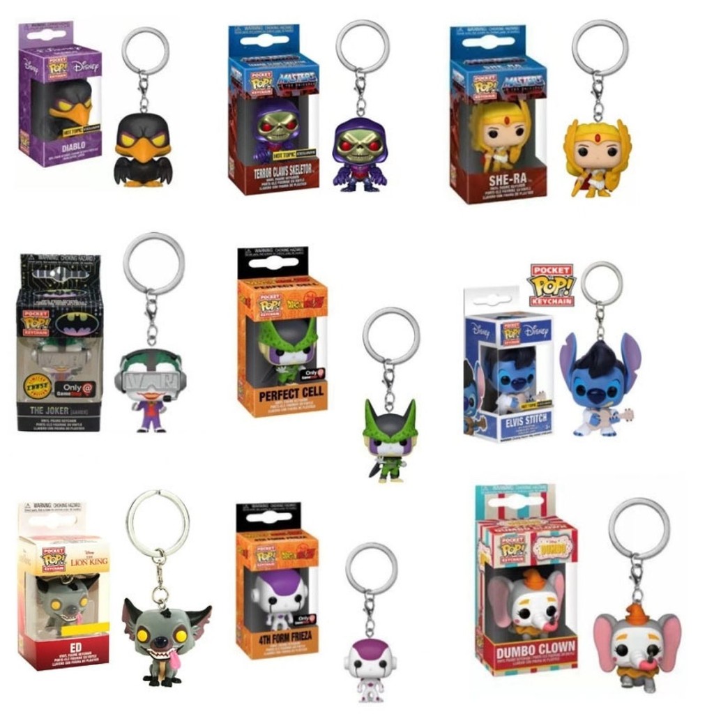 2022 New Funko POP Movie She-Ra Dumbo Keychain PVC ED Diablo Joker VR ...