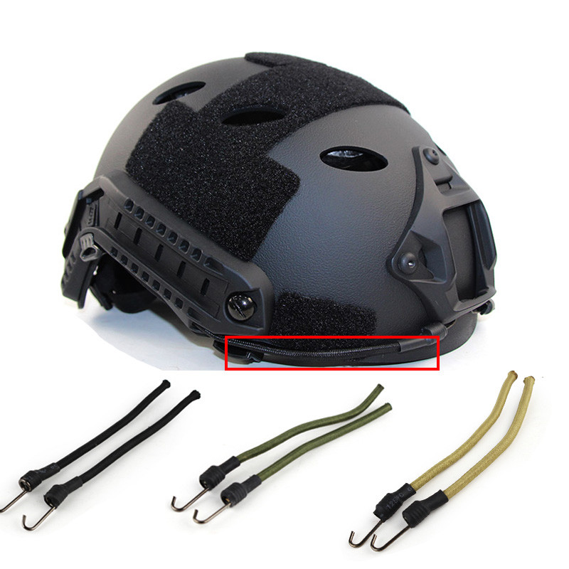 】Tactical 2pcs/set Helmet Guide Rail Safety Nylon Rope Cord String For ...