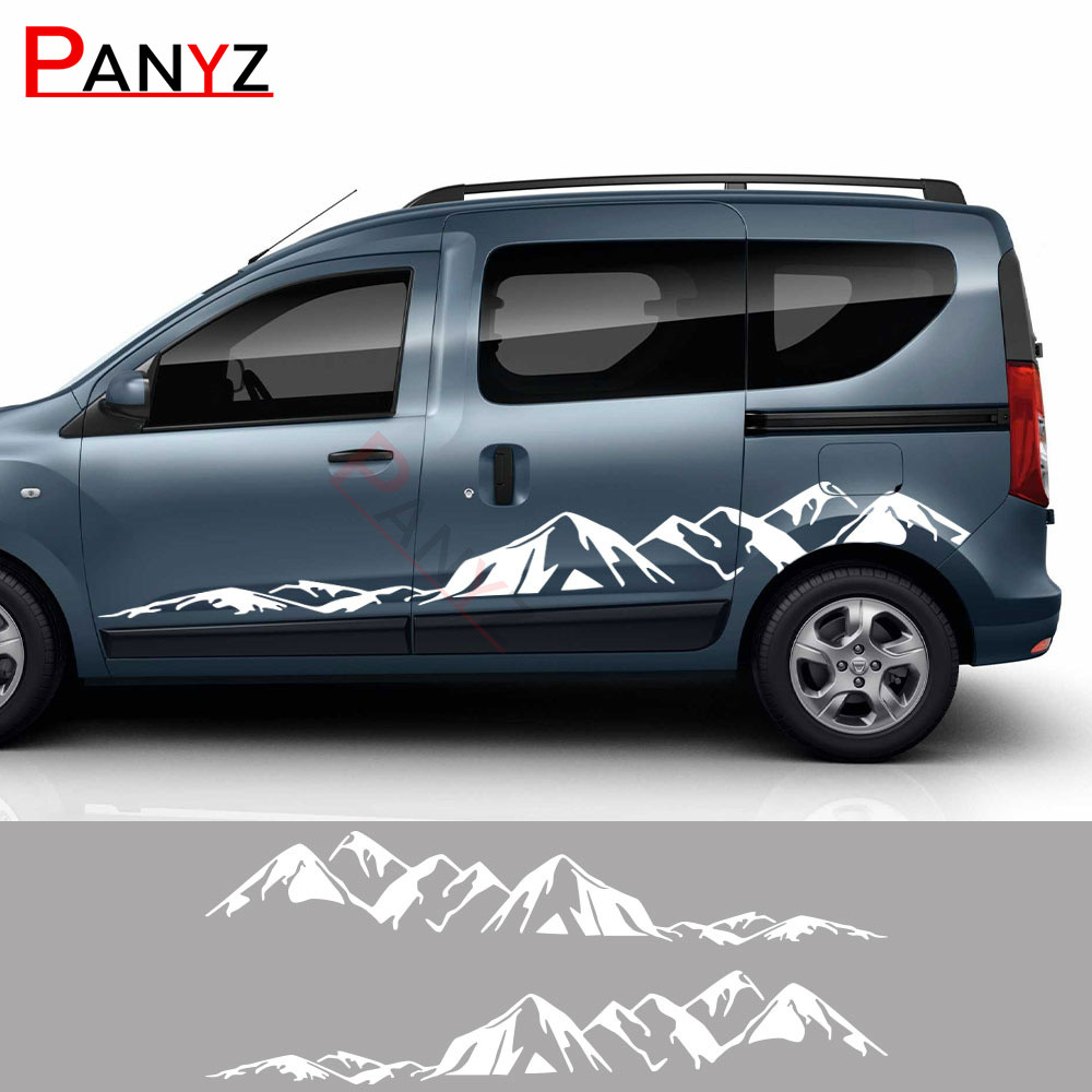 ⓛ2Pcs/Lot Car Stickers For Renault Dacia Dokker Camper Van DIY Side ...