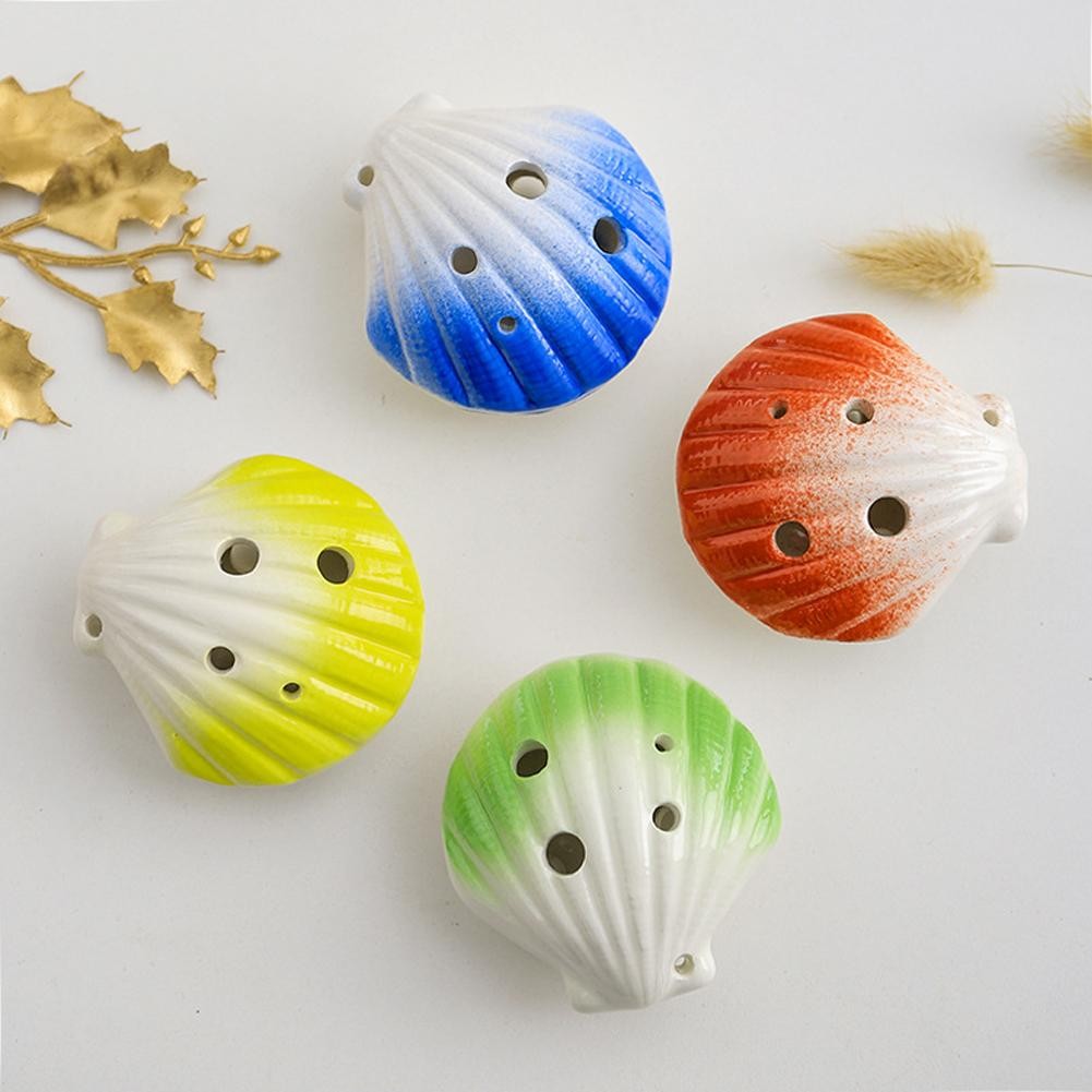 ♞Cartoon Ocarina 6-hole Alto C-tune Shell Strawberry Shape Ocarina ...