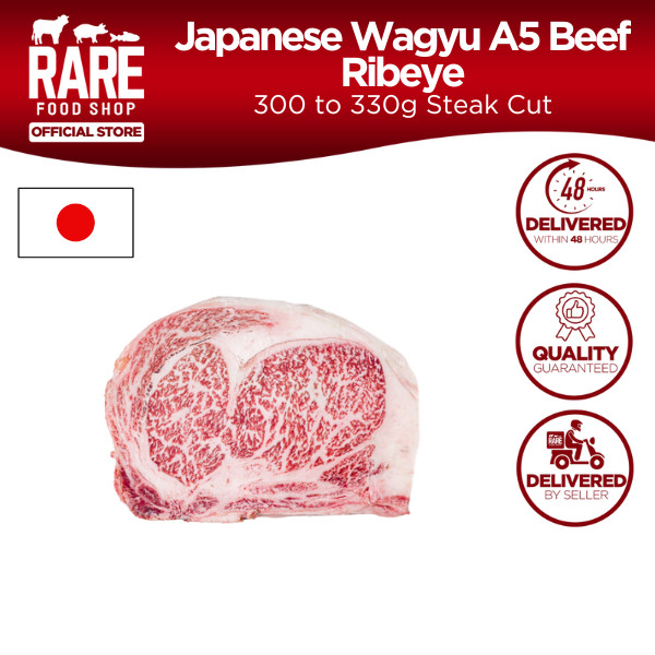 Rare Food Shop Japanese Wagyu A5 Beef Ribeye 300 to 330g Steak Cut ...