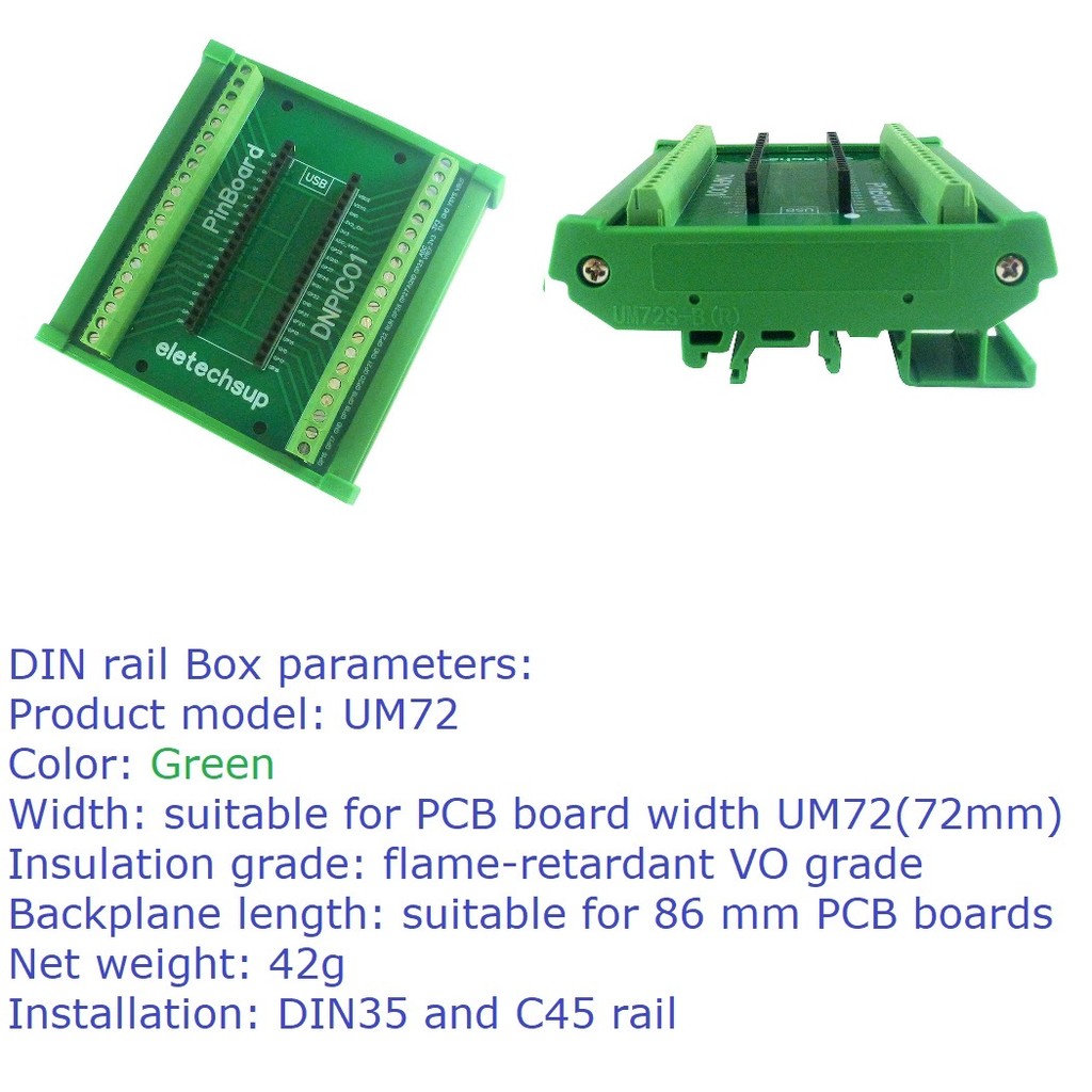 ♜DIN Rail Mount Screw Terminal Block Adapter GPIO Expansion Module for ...