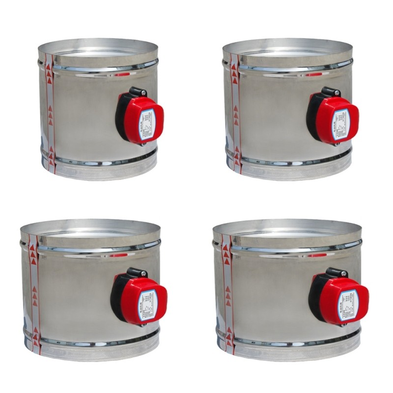 ☾220V Steel Motorized Damper Vent Valves Air Volumes Control Valves Air ...