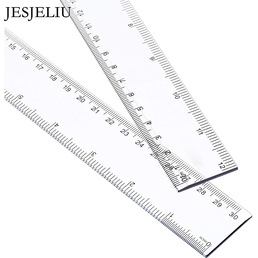 Transparent Plastic Ruler 6/8/12 Inch Standard/metric Rulers Straight ...