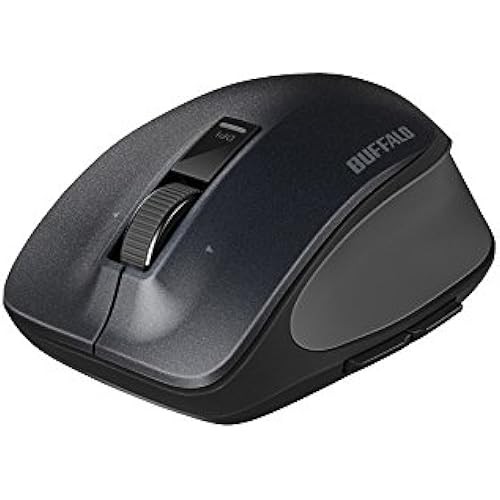 Buffalo Wireless 2.4GHz BlueLED Premium fit mouse Mute 5 button M size ...