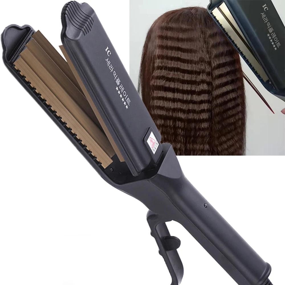 Deep Corrugated Iron Hair Curler Corn Curls Big Corrugation Wave Ionic ...