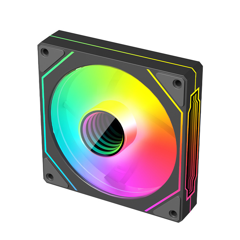 ★12cm ARGB 5V 3Pin 4 Pin PWM Computer Chassis Fan Infinity Mirror CPU ...