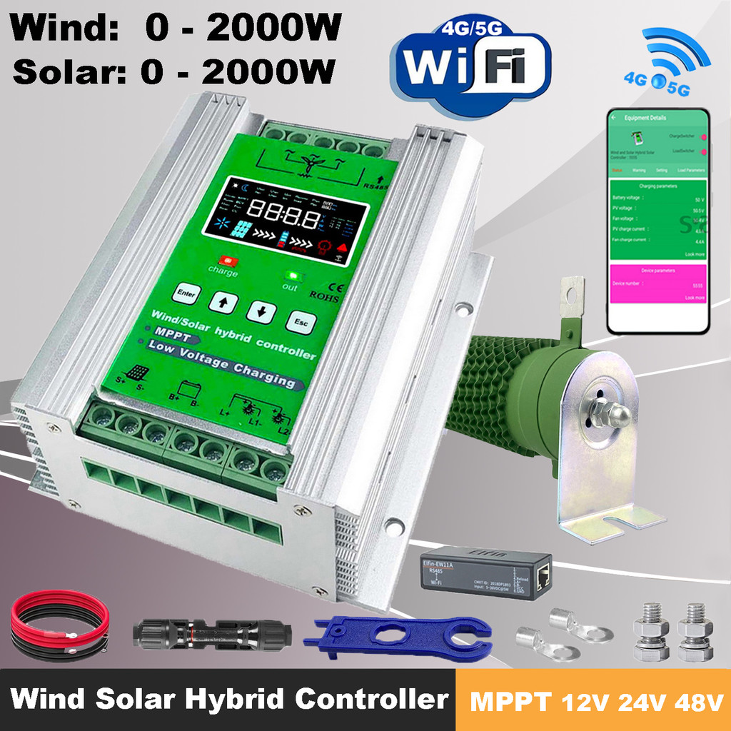 3000W Hybrid Wind Solar Charge Booster Controller Real MPPT Board With ...