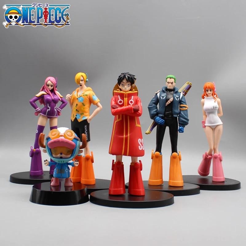 One Piece Luffy Sanji Zoro Nami Chopper Bonney Anime Figure GK Egghead ...