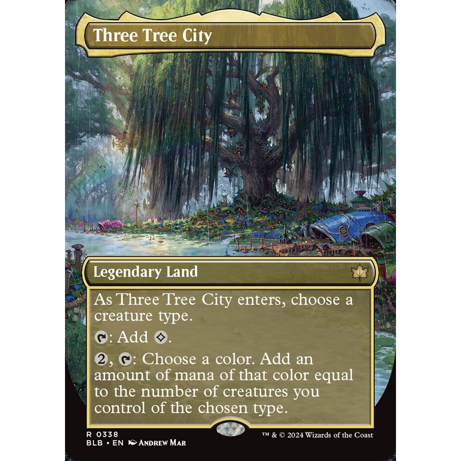 MTG Proxy Card - Three Tree City #338 (Borderless) | Bloomburrow (BLB ...
