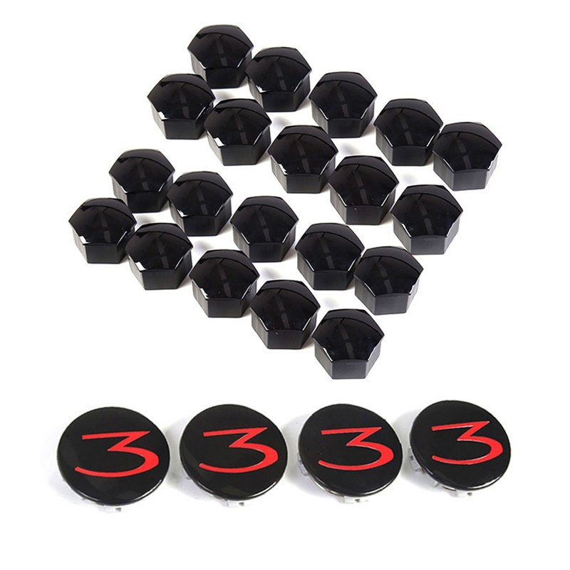 -For Tesla Model 3 Wheel Center Caps Hub Cover Screw Cap Kit Decorative ...