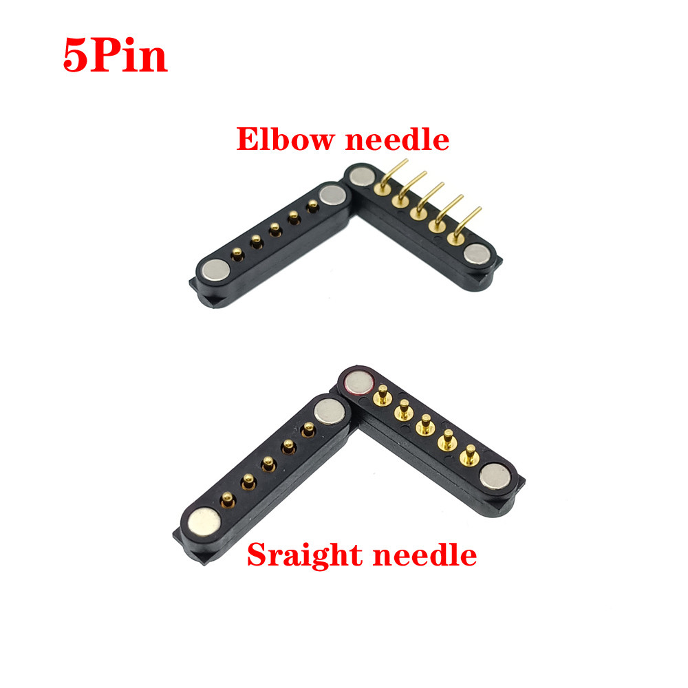 ☠Magnetic Pogo Pin Connector 5Pin Pitch 2.54MM Spring Loaded Header ...