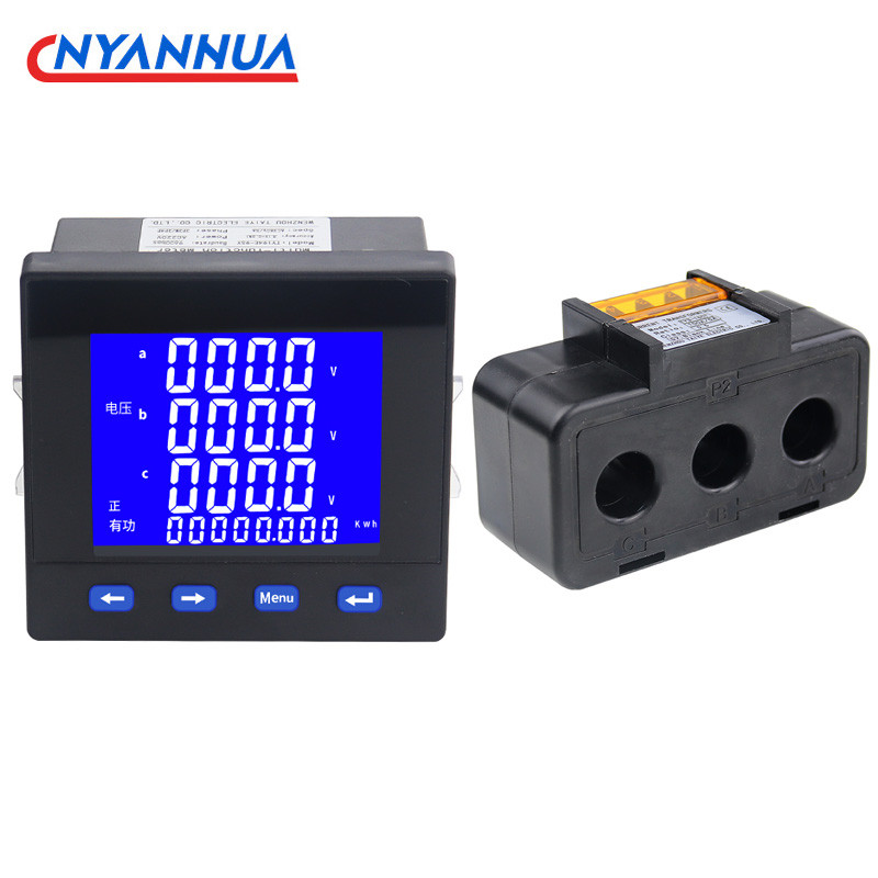 유Multifunction Power Meter Three-Phase LCD Display 3P3W RS485 ...