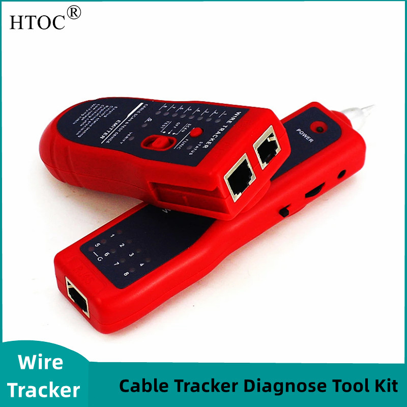 -HTOC Cable Tracker Network Cable Tester RJ45 RJ11 Line Finder Wire ...