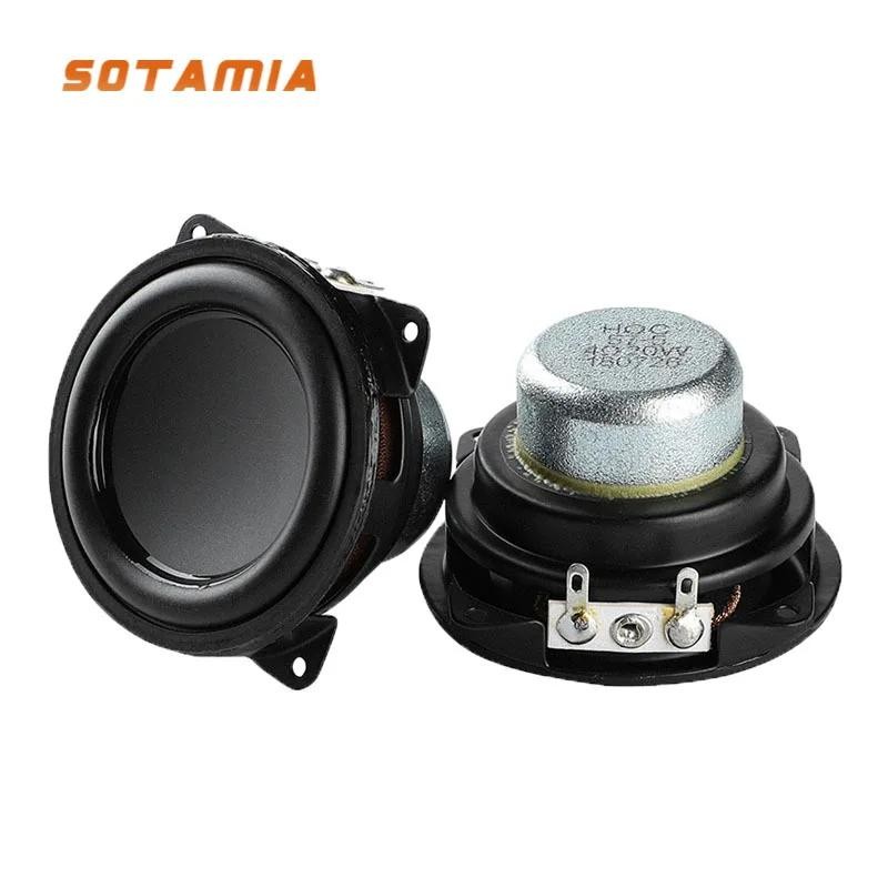 SOTAMIA 2Pcs 2 Inch Portable Full Range Speaker 4 Ohm 20W Neodymium Sound Speaker Angled ...