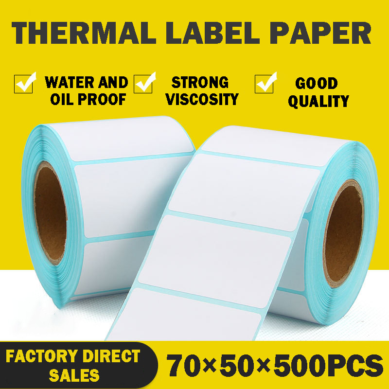 1 Roll OF 70 × 50MM Self-Adhesive Label Paper Drugs Supermarket Scratch ...