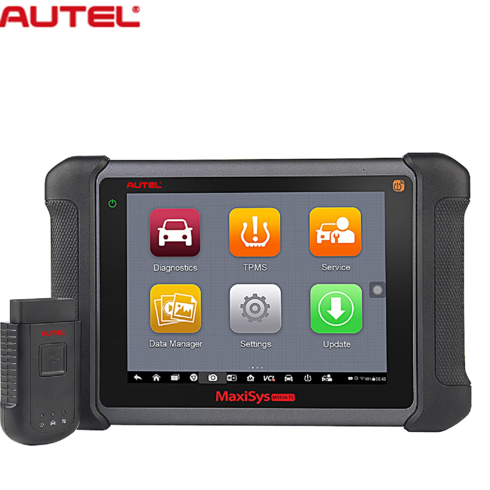 웃Autel MaxiSYS MS906TS OBD2 Bi-Directional Diagnostic Scanner with TPMS Functions ECU Coding 33 ...