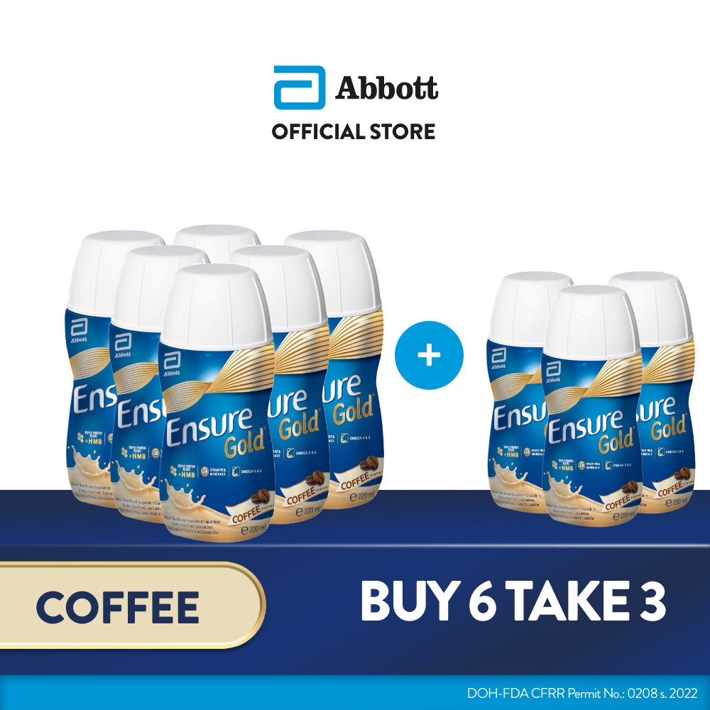 Buy 6 Take 3 Ensure Gold with HMB Coffee Liquid Drink 220ml RPB For ...