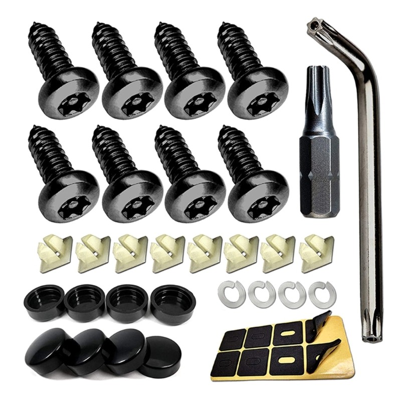 ≈Industrial License Plate Fasteners Efficient License Plate Screws set ...
