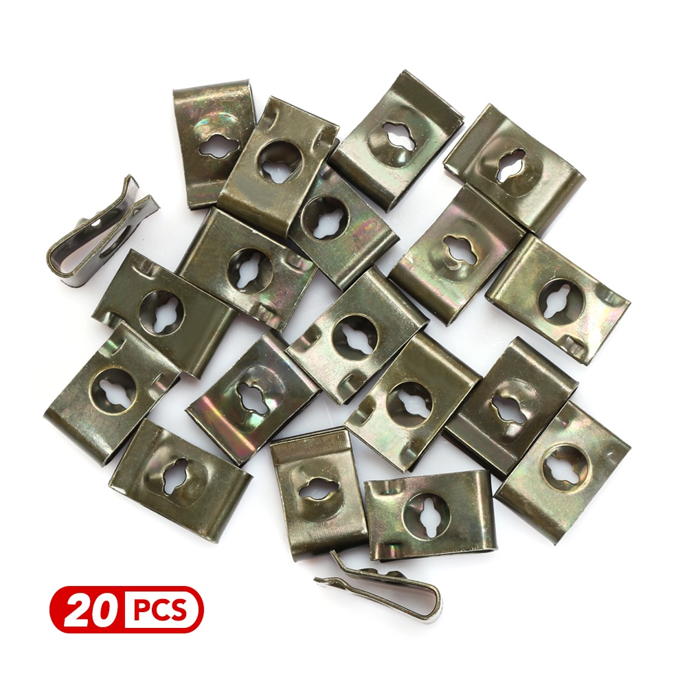 NEW 20Pcs Metal U-Type Clips Fastener for Toyota TRD Camry Chr Corolla ...