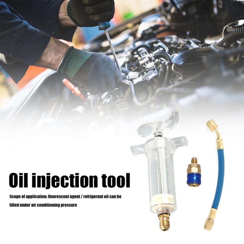️30ml/1 Oz Oil Injector Efficient Quick Connector with Low Side Air ...