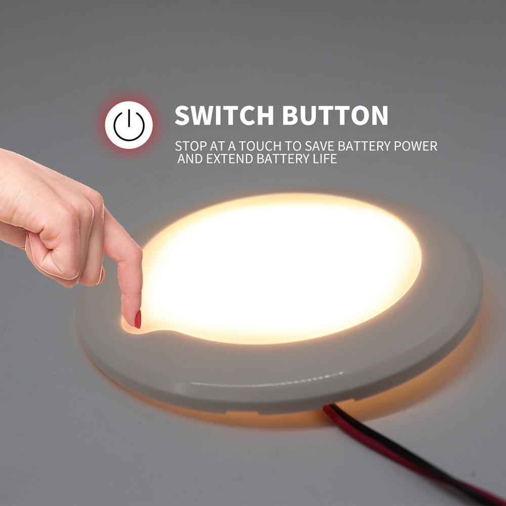 RV Roof Ceiling Cabin Light IP67 Touch Dimming Caravan Marine Interior ...