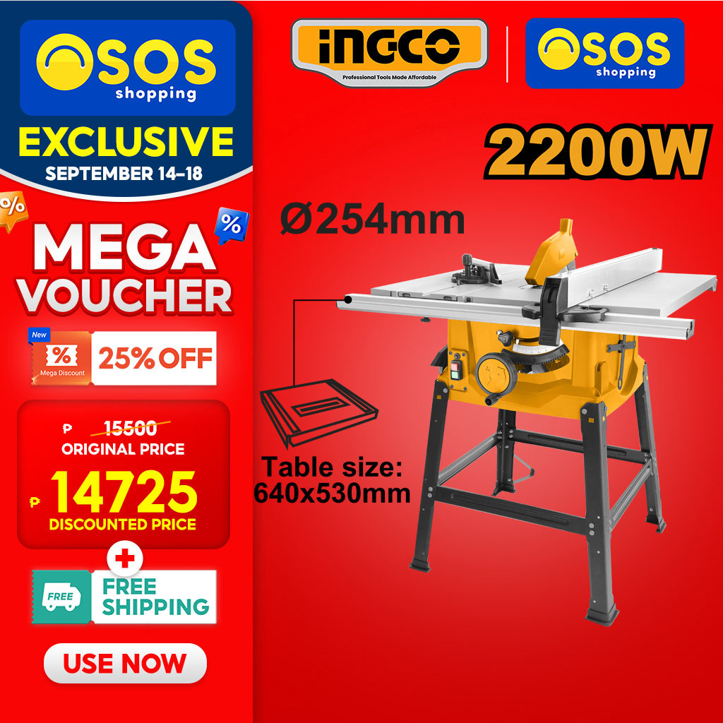 INGCO Original Extendable Table Saw 2200W TS22002 ING-PT •OSOS ...