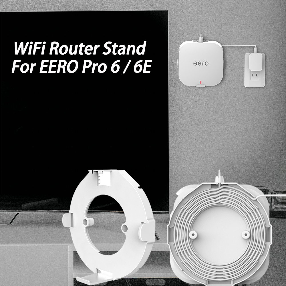 【Wall Mount Router Stand For EERO Pro 6 / 6E Bracket Space Saving Smart ...