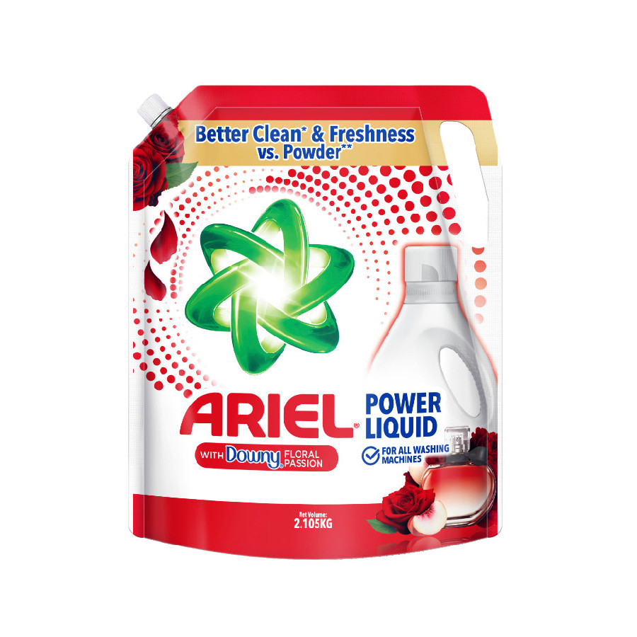 Ariel Liquid Detergent with Downy Floral Passion Refill (2.10kg ...