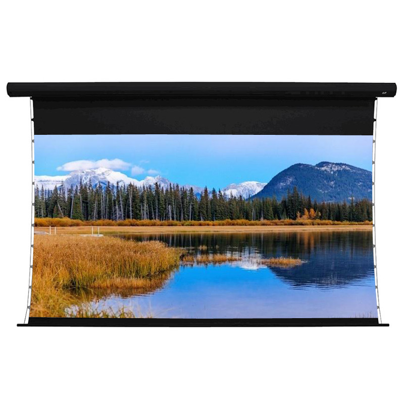 ☆92 inch Electric Tab-tensioned pull down Black Crystal ALR long throw ...