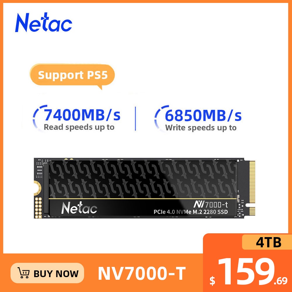 ☃Netac M2 NVMe 1TB 2TB 512gb SSD PCIe4 x4 Internal Gaming SSD for PS5 ...