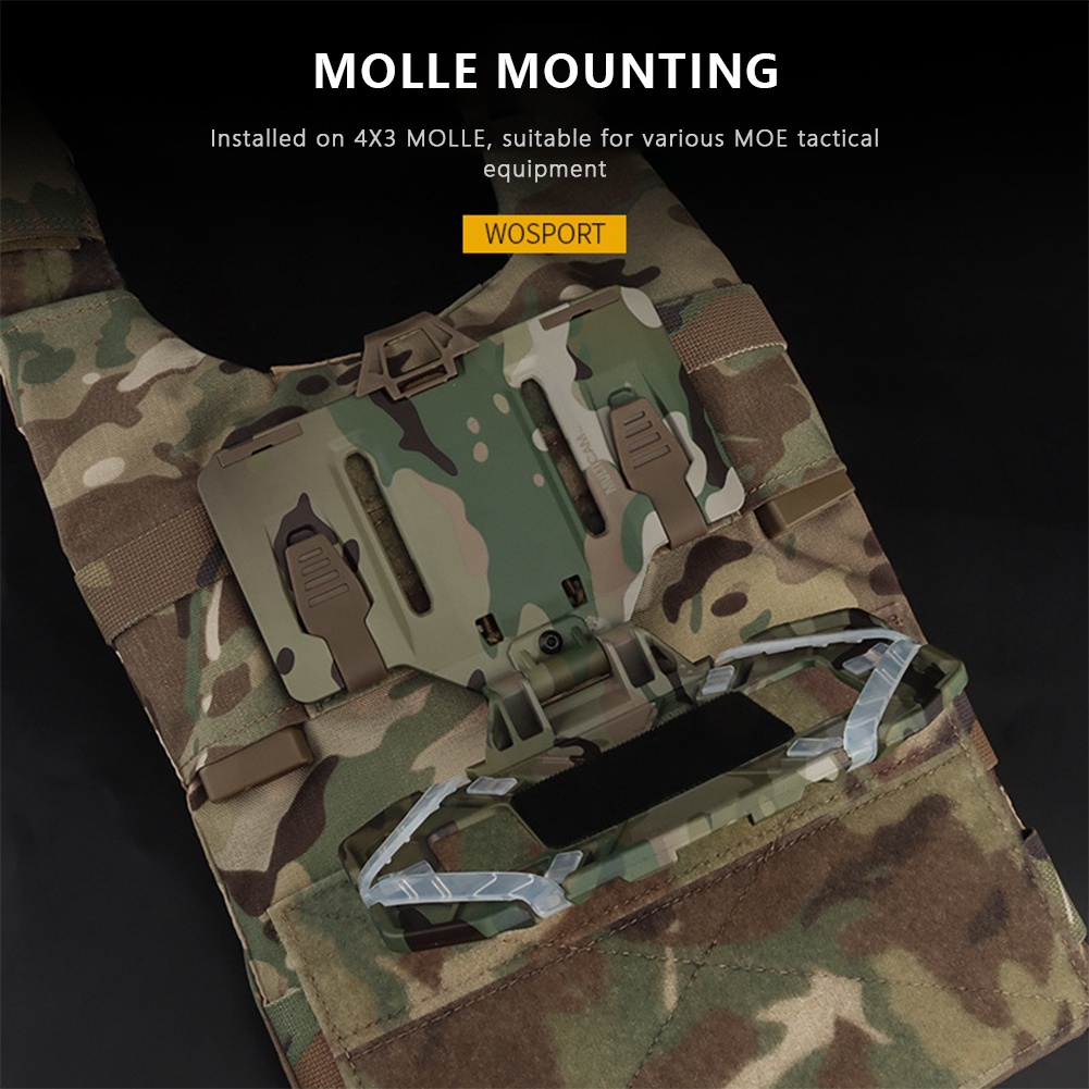 Tactical Folded Navigation Board Molle Map Phone Holder Military Vest ...