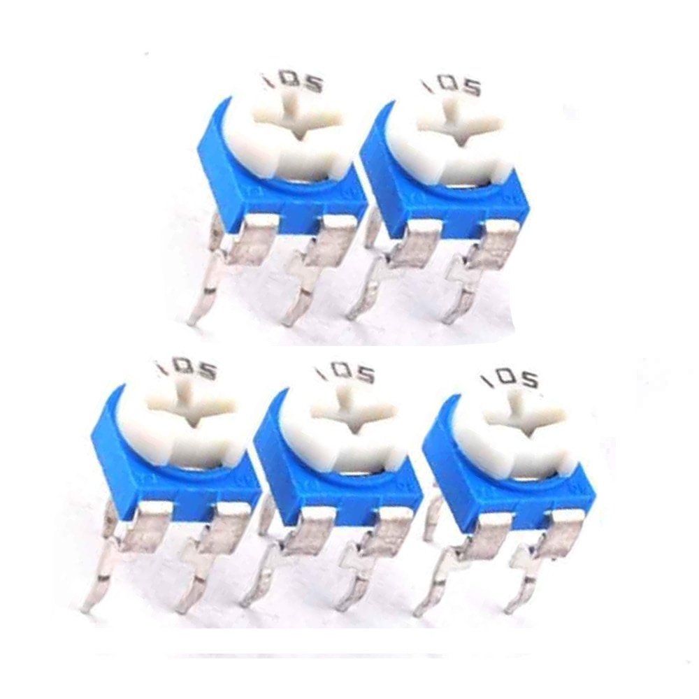 5Pcs 100-1MOhm Blue&White Variable Horizontal Adjustable Variable ...