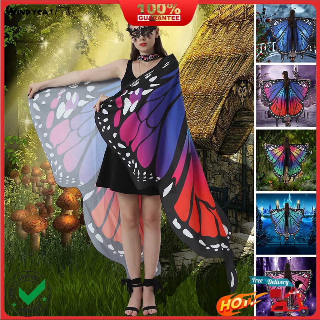 WT.B Adult Butterfly Wing Costume Bright and Vibrant Butterfly Wing ...