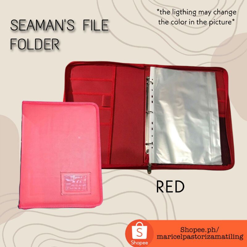 ( RED ) Seaman's file folder( LEGAL ) | Shopee Philippines