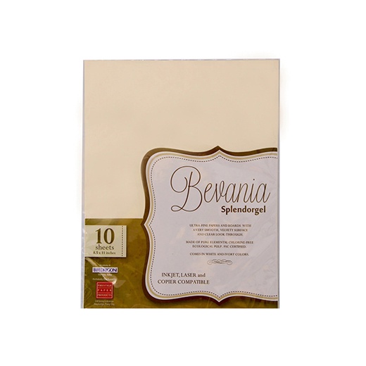 Prestige Bevania Splendorgel Specialty Paper Ivory 270gsm LTR 10s ...