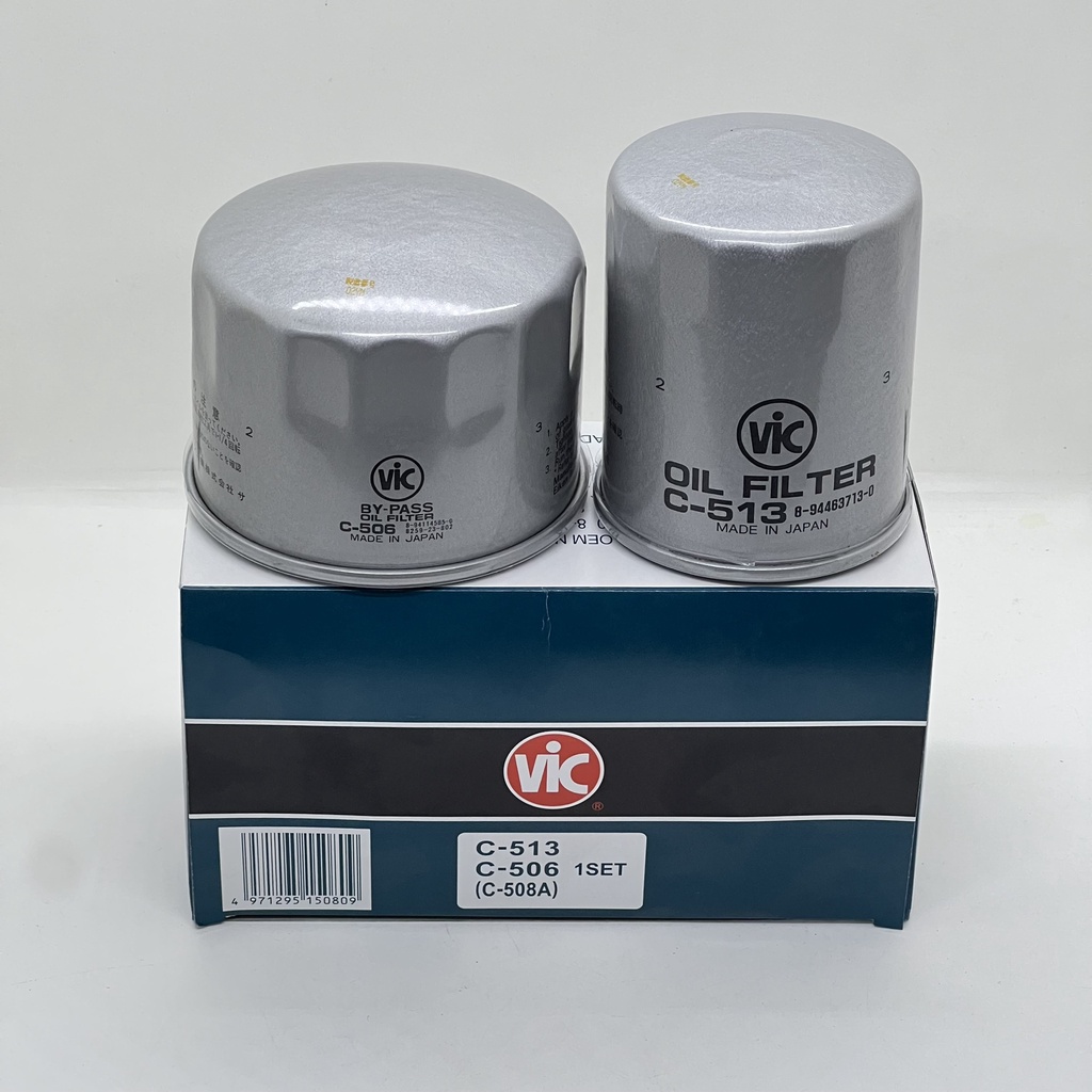 C-508A Vic Oil Filter For Isuzu 4BC2, 4BA1 / NKR 4BE1 (C-513 + C-506 ...
