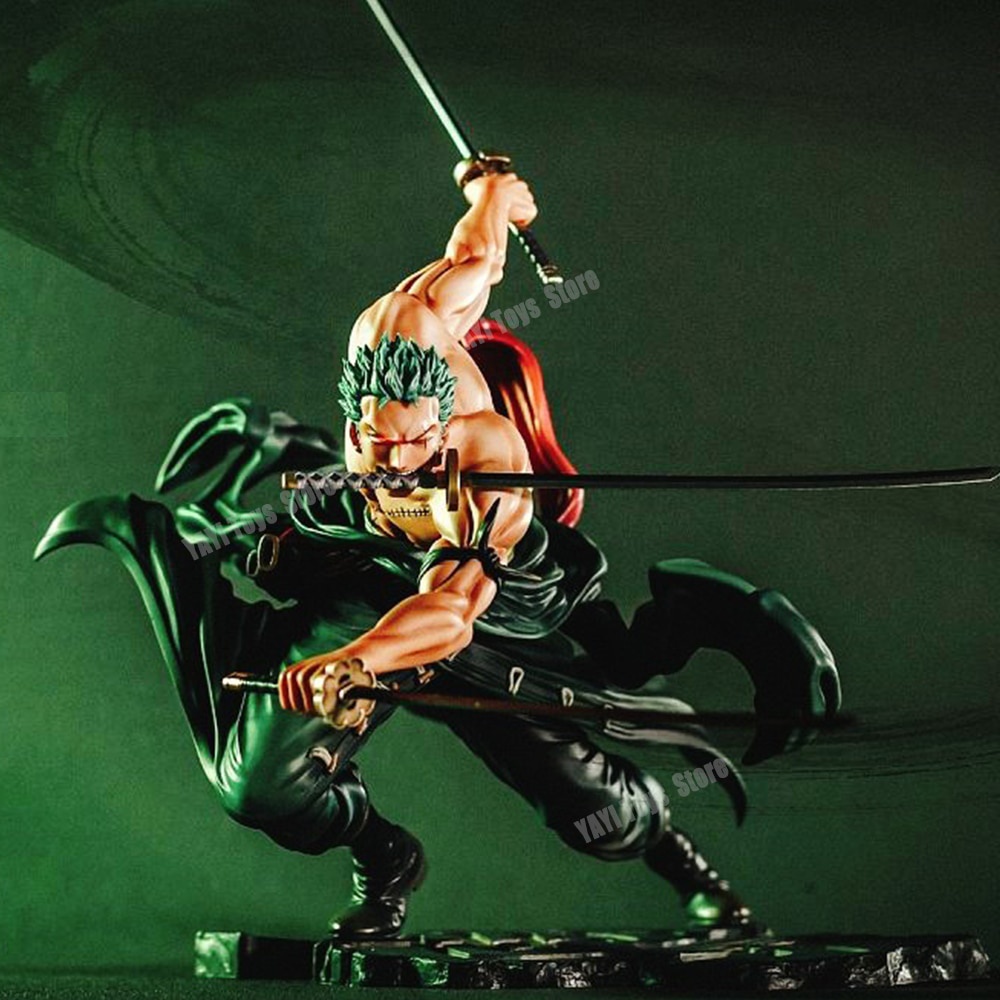Hot One Piece 10cm Anime Figure GK Roronoa Zoro Three-blade Sa-maximum ...