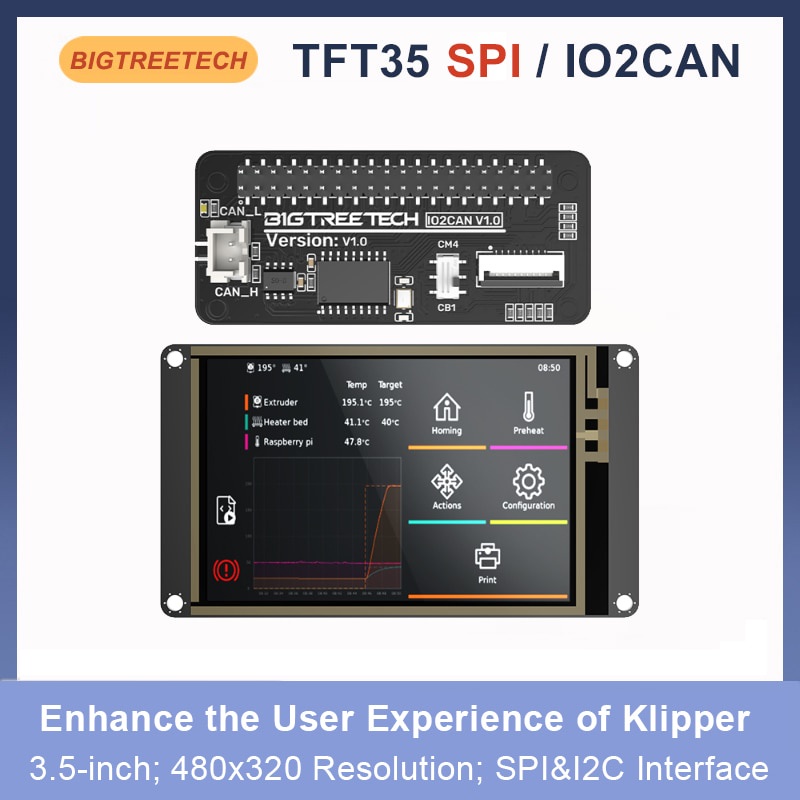 BIGTREETECH TFT35 SPI V2.1 Touch Screen With IO2CAN V1.0 Module 3.5 ...