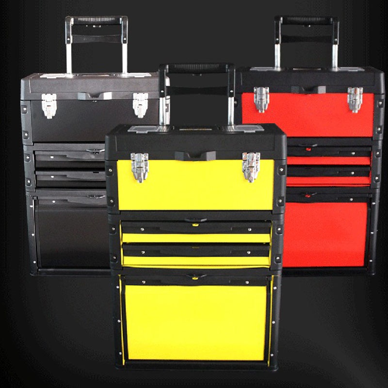 Three-layer separate portable multi-function trolley toolbox Portable ...