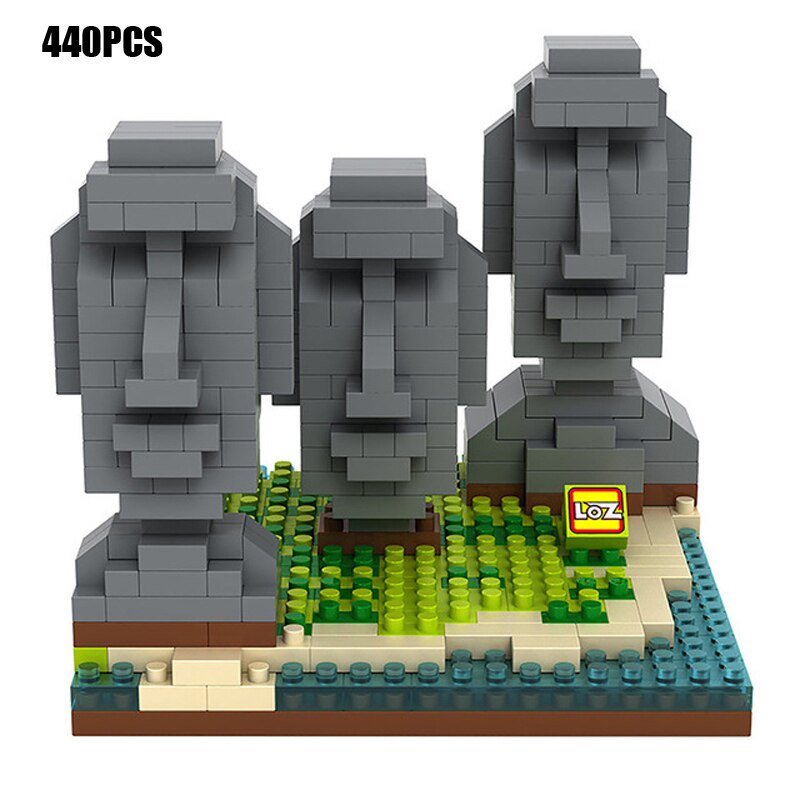 06c World famous architecture micro diamond block The Statue of Easter ...