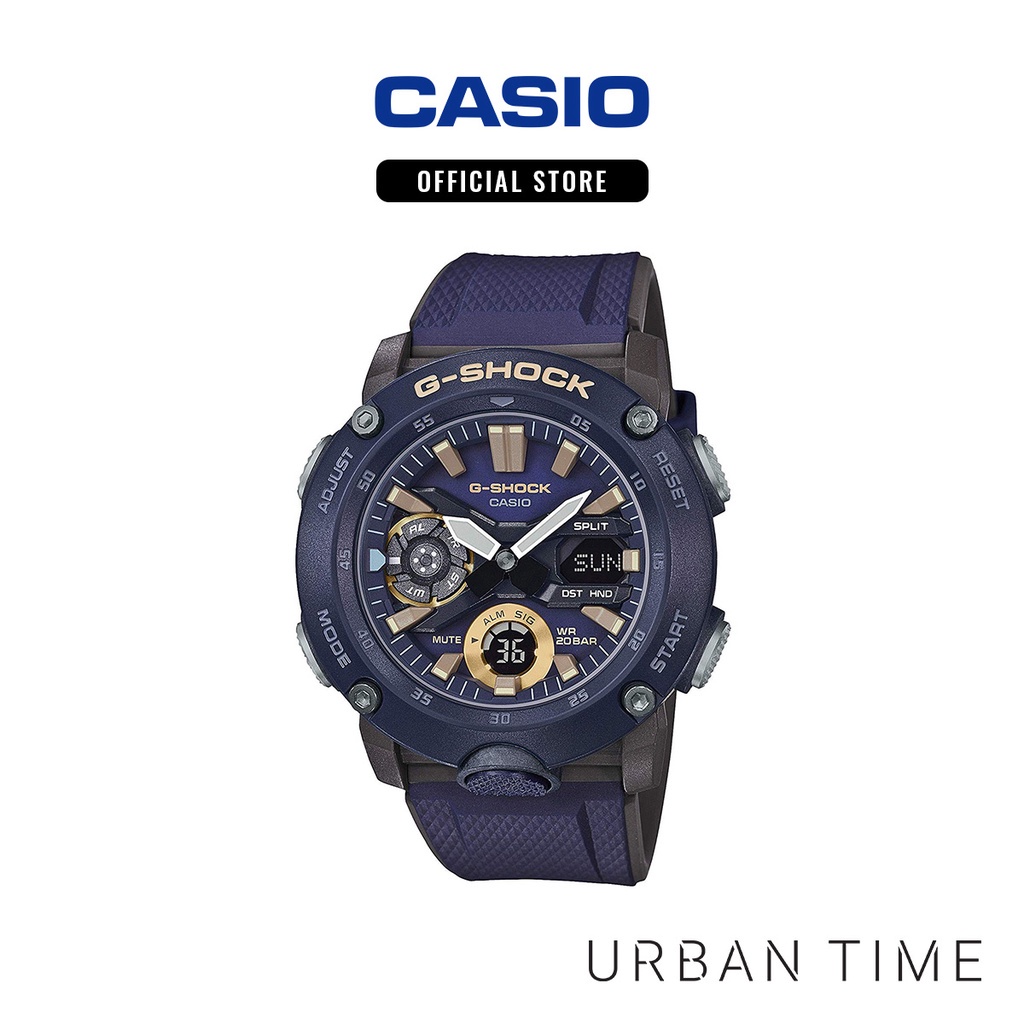 Casio G-SHOCK Navy Blue Resin Bracelet Analog-Digital Watch GNY-GA-2000 ...