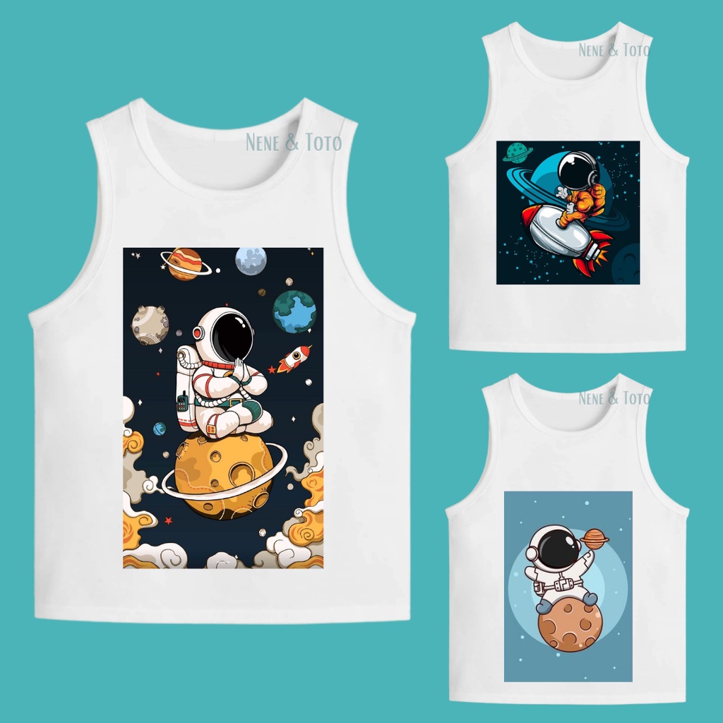 NENE & TOTO 1 PC Assorted Kids White Sando for Boys Cotton Spandex ...